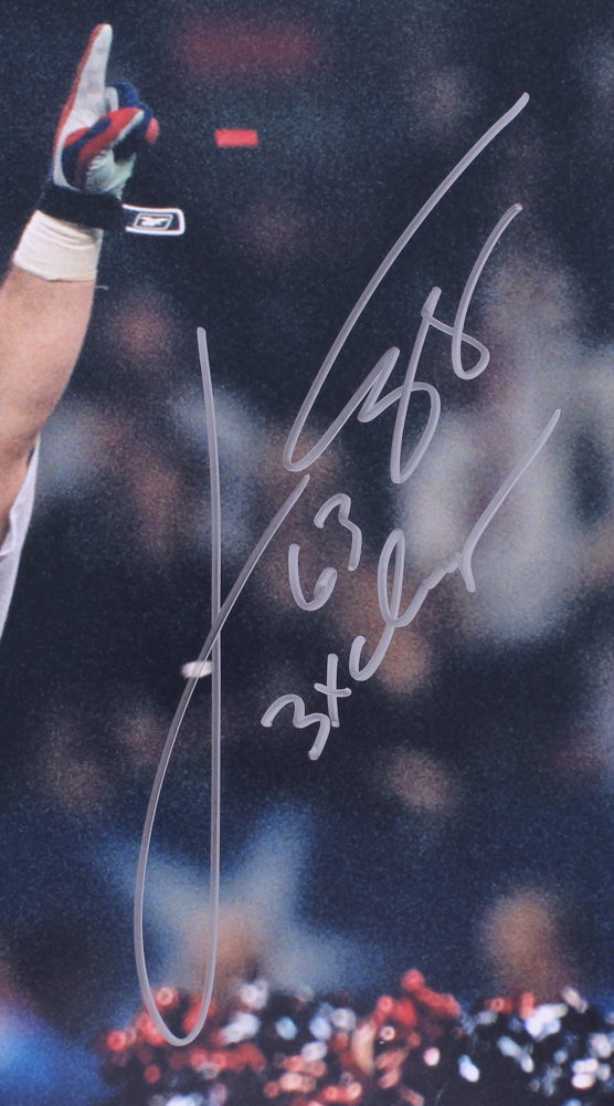 Joe Andruzzi Signed Patriots 16x20 Photo Inscribed "3X Champ" (PA COA ...