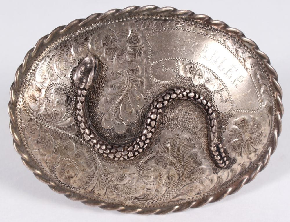 Ken Stabler Personally Owned & Used Custom Sterling Silver Snake Belt ...