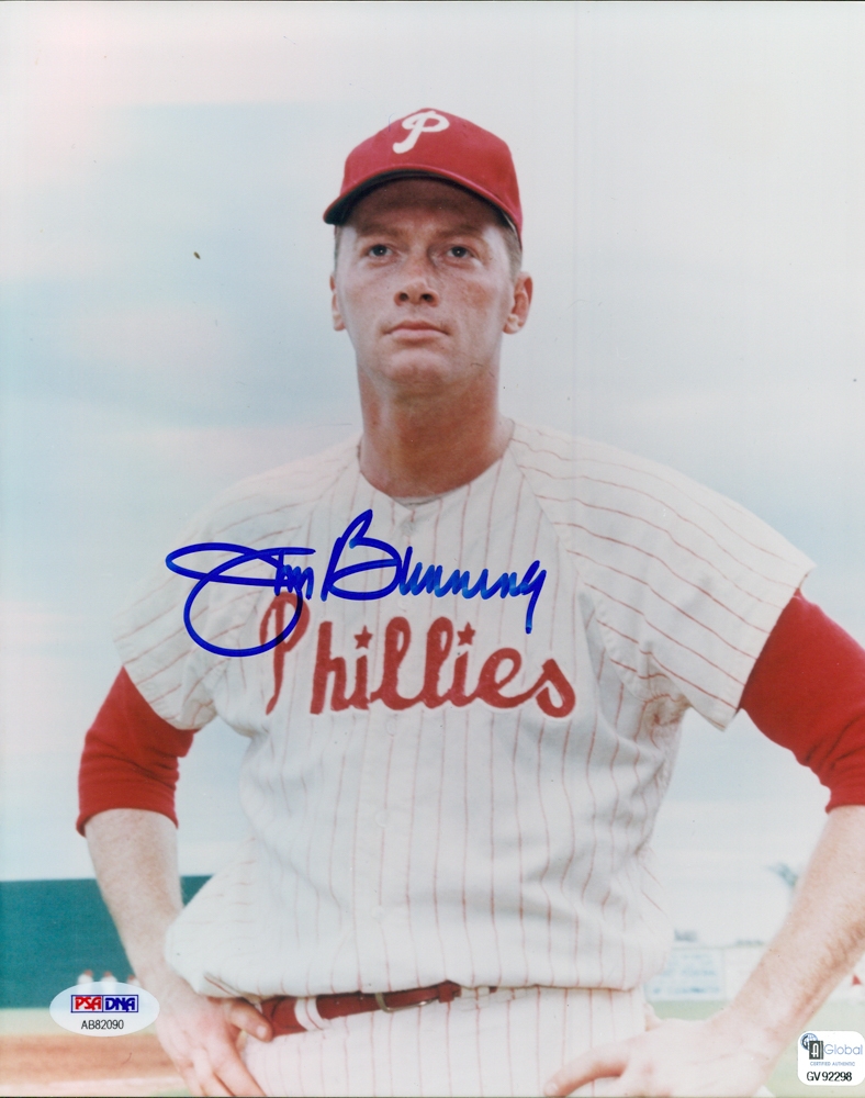 Jim Bunning Signed Phillies 8x10 Photo (PSA COA) | Pristine Auction