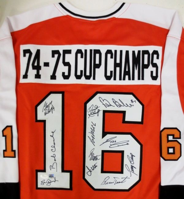 Philadelphia Flyers Team Signed 1974-75 Stanley Cup Champions Jersey ...