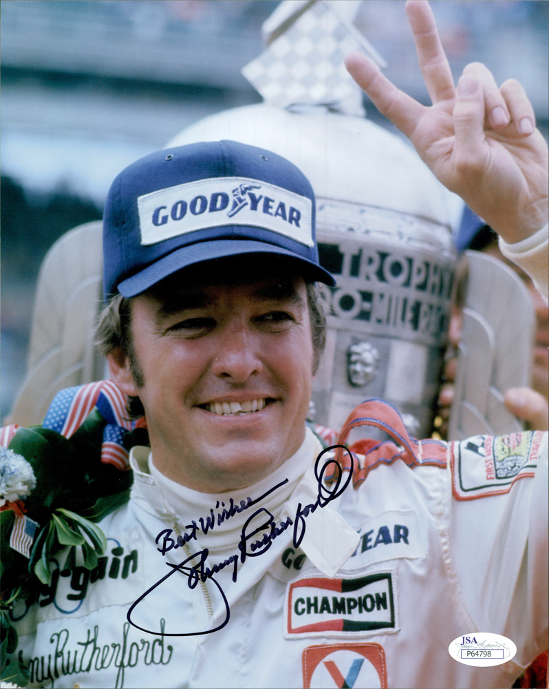 Johnny Rutherford Signed 8x10 Photo Inscribed "Best Wishes" (JSA COA ...