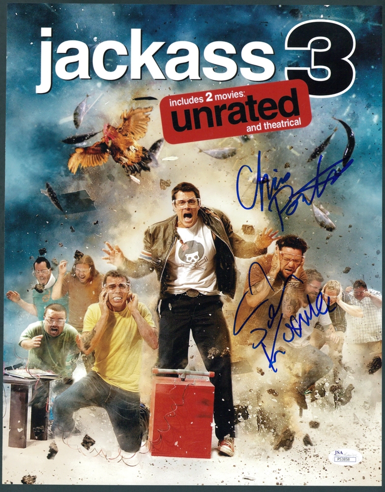 Johnny Knoxville & Chris Pontius Signed "Jackass 3" 11x14 Photo (JSA ...