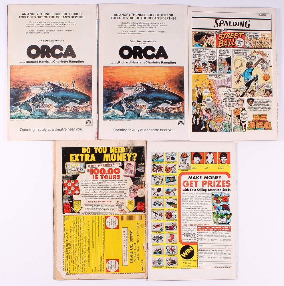 Lot of (5) Marvel Comic Books With Marvel #188 Incredible Hulk, #4 ...