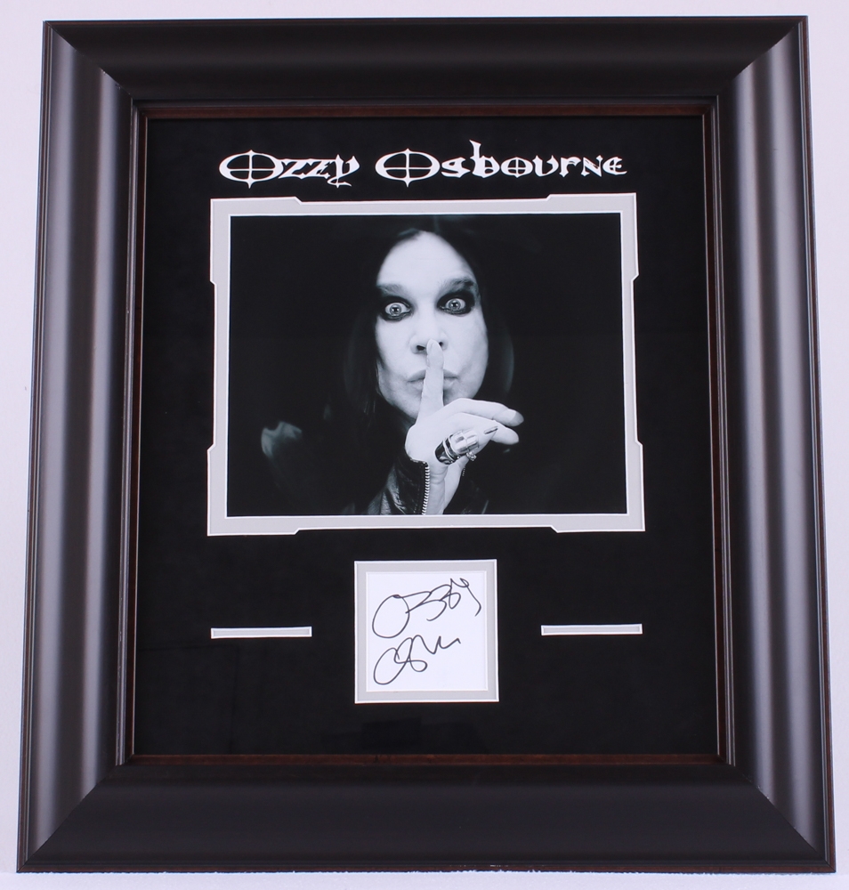 Ozzy Osbourne Signed 19x21 Custom Framed Photo Display (JSA COA ...
