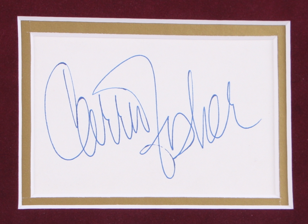 Carrie Fisher Signed "Star Wars" Princess Leia 16x16 Custom Framed ...