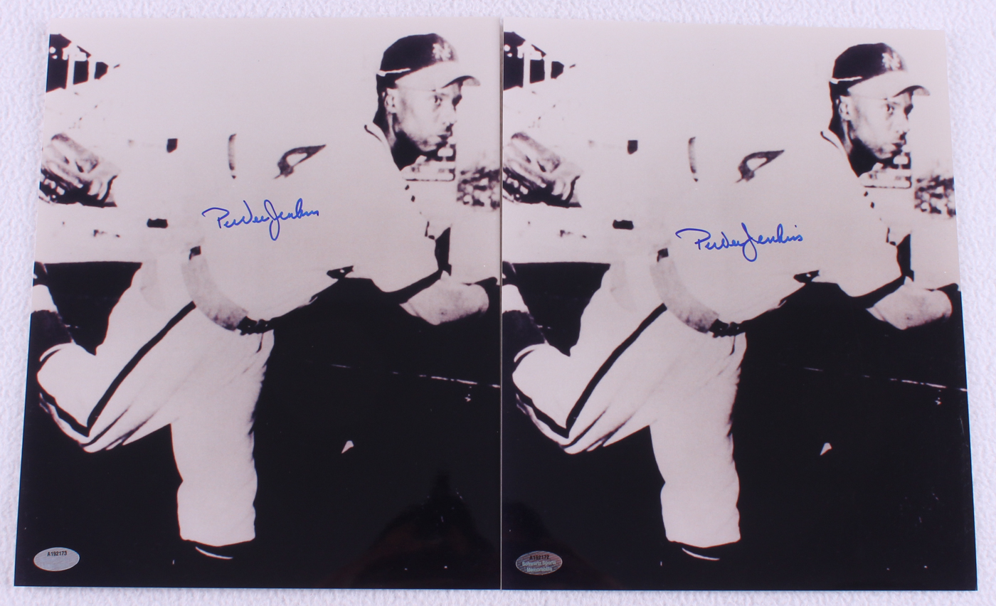 Lot of (2) Pee Wee Jenkins Signed New York Cubans 8x10 Photos (Schwartz ...