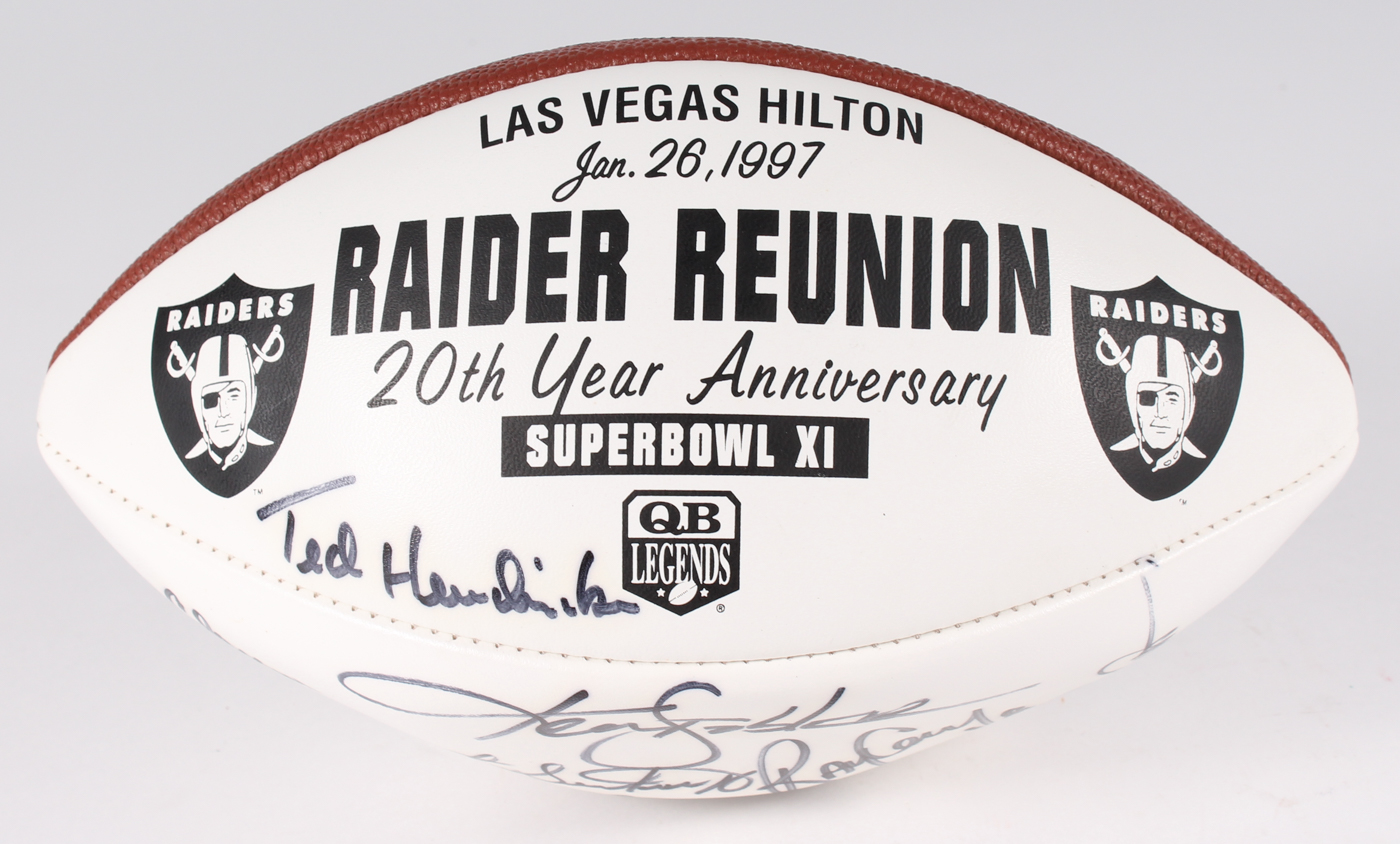 Raiders Super Bowl XI Reunion Football Signed by (11) with Ken Stabler ...