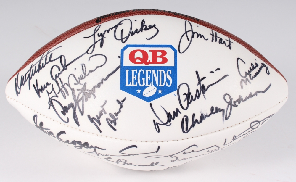 QB Legends Football Signed by (31) with Johnny Unitas, Otto Graham ...