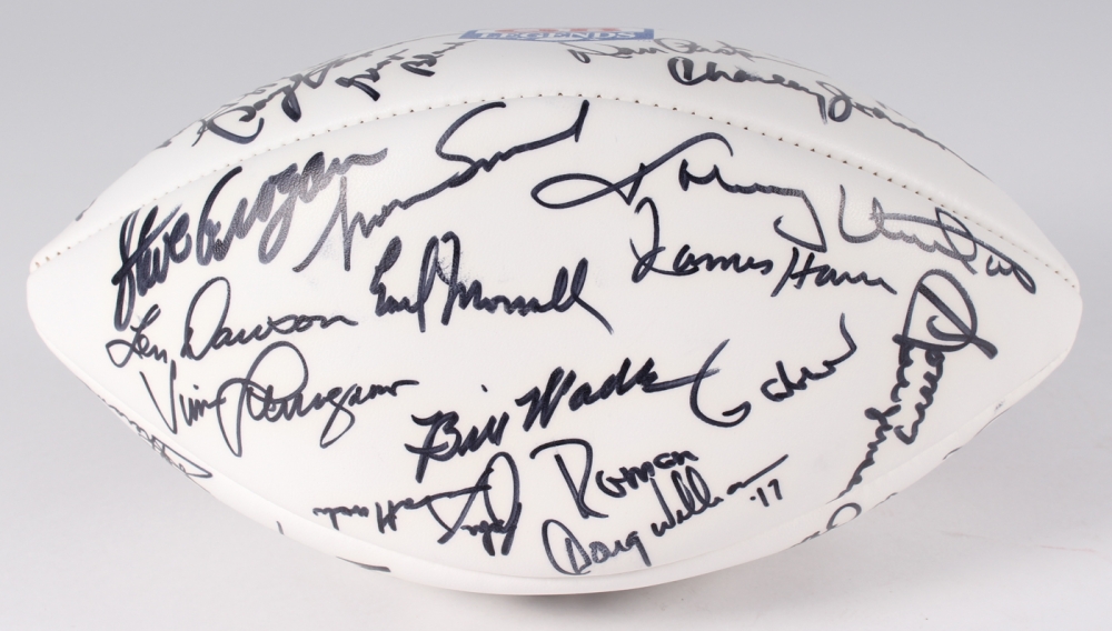QB Legends Football Signed by (31) with Johnny Unitas, Otto Graham ...