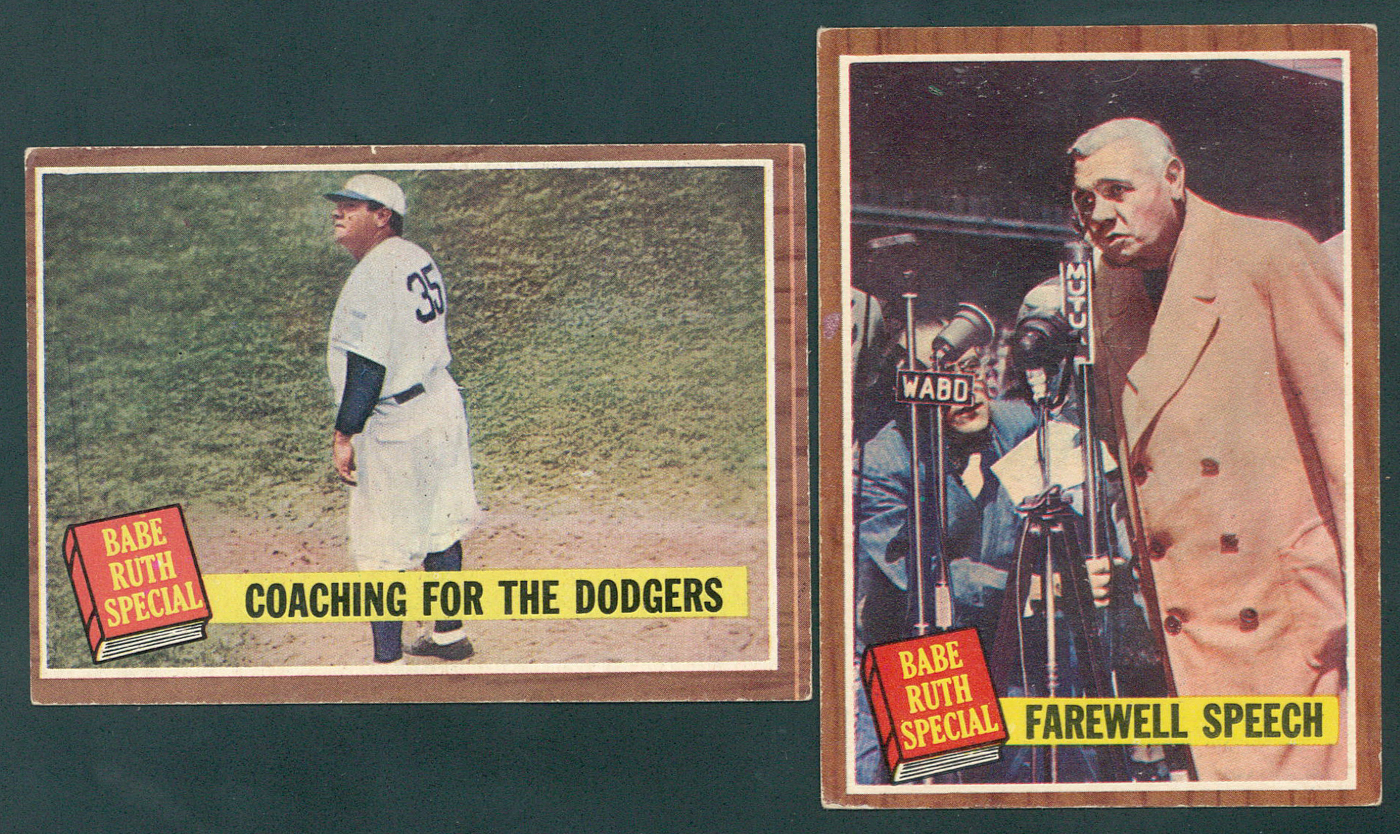 Lot of (2) 1962 Topps Babe Ruth Special Baseball Cards with #142 ...
