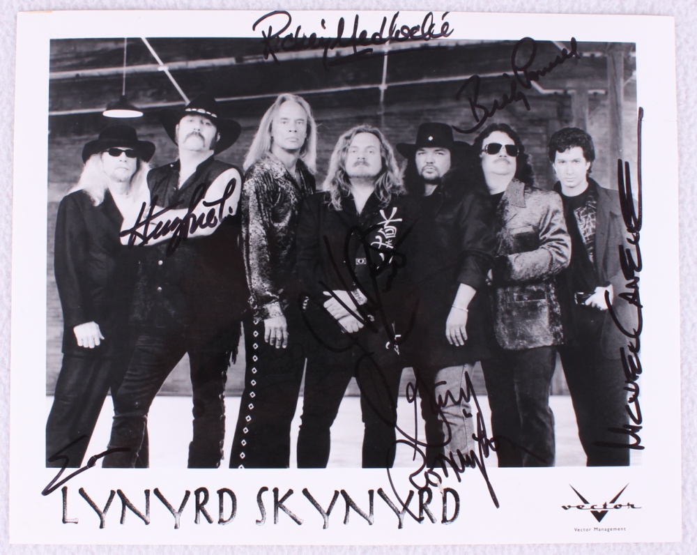 Multi-Signed Lynyrd Skynyrd 8x10 Photo with (7) Signatures Including ...