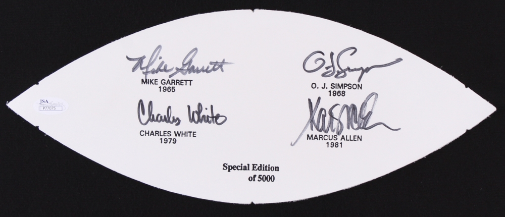 O.J. Simpson, Marcus Allen, Charles White & Mike Garrett Signed LE ...
