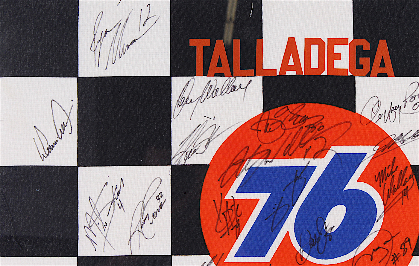 NASCAR Authentic Talladega Checkered Flag Presented to Ken Stabler ...