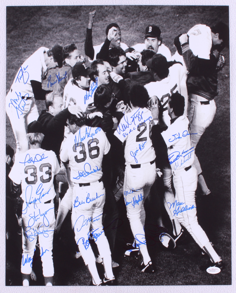 Multi-Signed Boston Red Sox Reunion 16x20 Photo With (23) Signatures Including Jim Rice, Wade ...