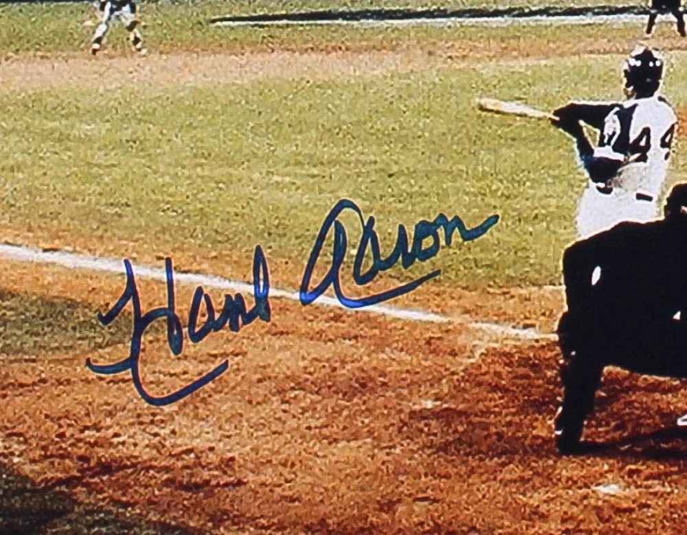 Hank Aaron Signed Braves "715th Home Run" 16x20 Photo (JSA COA ...