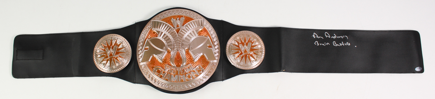 Arn Anderson Signed WWE Tag Team Championship Belt Inscribed "Brain ...