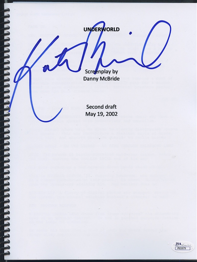 Kate Beckinsale Signed "Underworld" Full Script (JSA COA) | Pristine ...