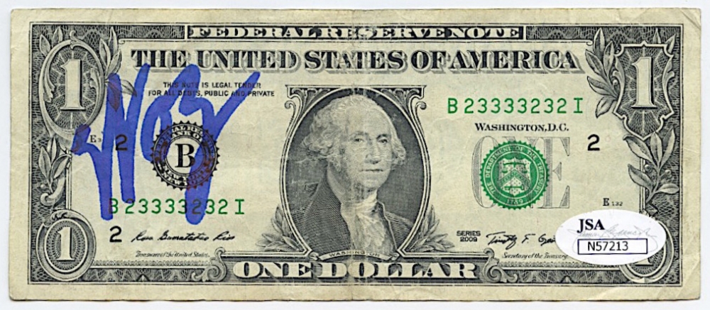 Steve Wozniak Signed One Dollar Bill (JSA COA) | Pristine Auction