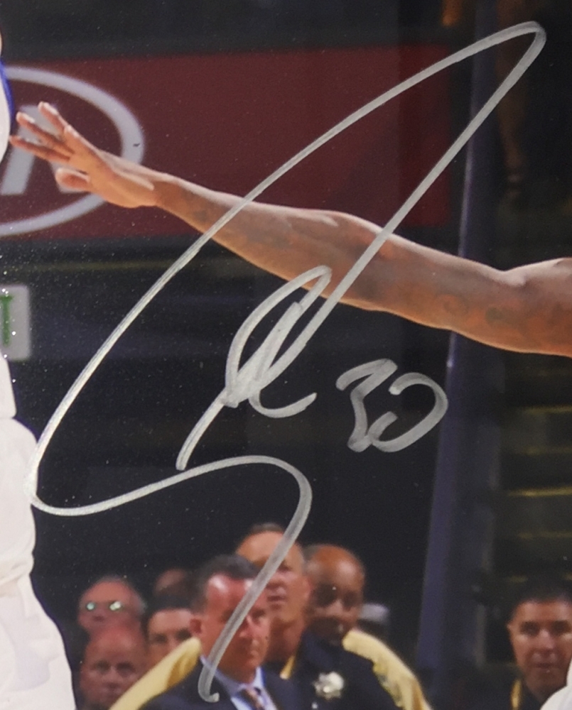 Stephen Curry Signed Warriors 22x27 Custom Framed Photo Display ...