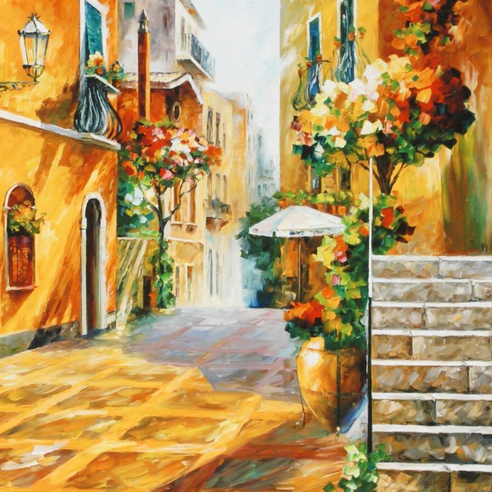 Leonid Afremov Signed The Sun Of Sicily Limited Edition 18x24 Giclee On Canvas Pristine Auction