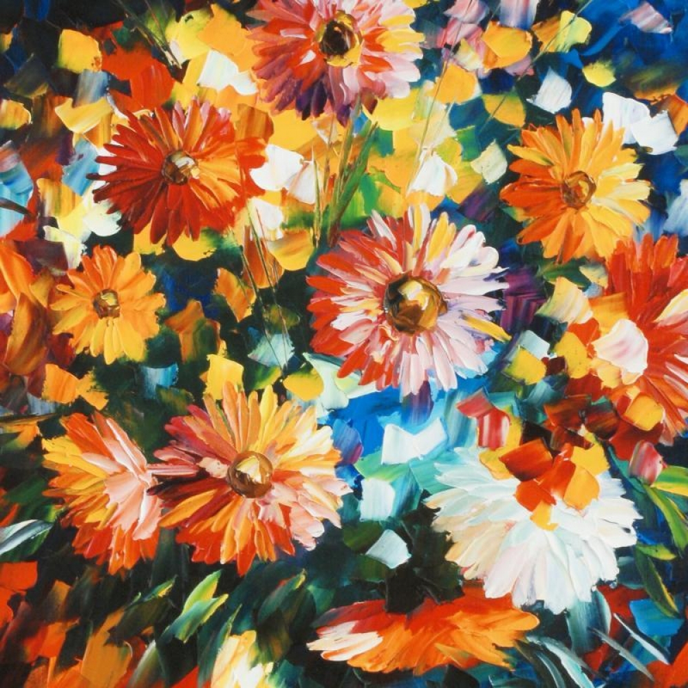 Leonid Afremov Signed Magic Bouquet Le 18x24 Giclee On Canvas Pristine Auction