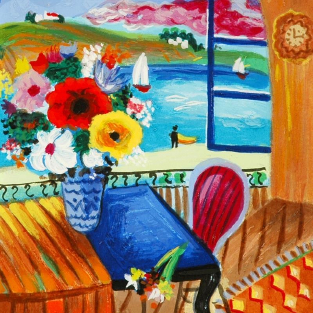 Shlomo Alter Signed "Quiet Afternoon" Limited Edition 9x12 Serigraph ...