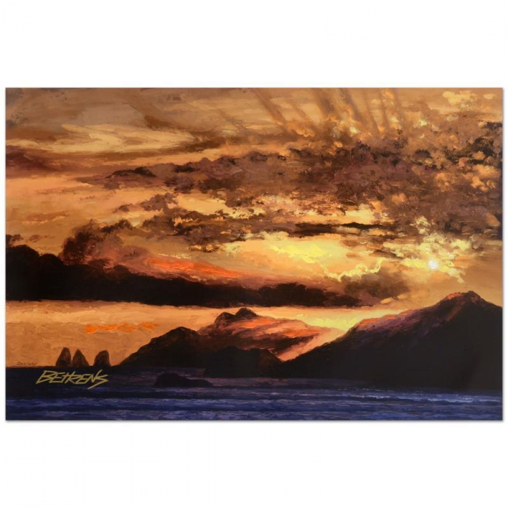 Howard Behrens Signed "Sunset Over Capri" Limited Edition 16x24 Hand ...