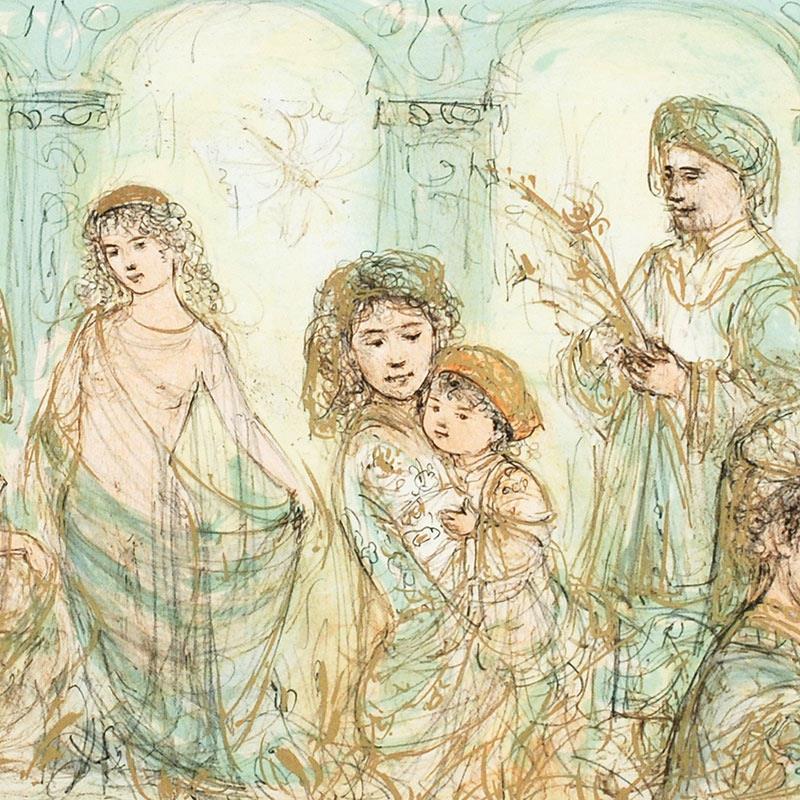 "Solomon's Court" Numbered LE 30x18 Lithograph by Edna Hibel (PA ...