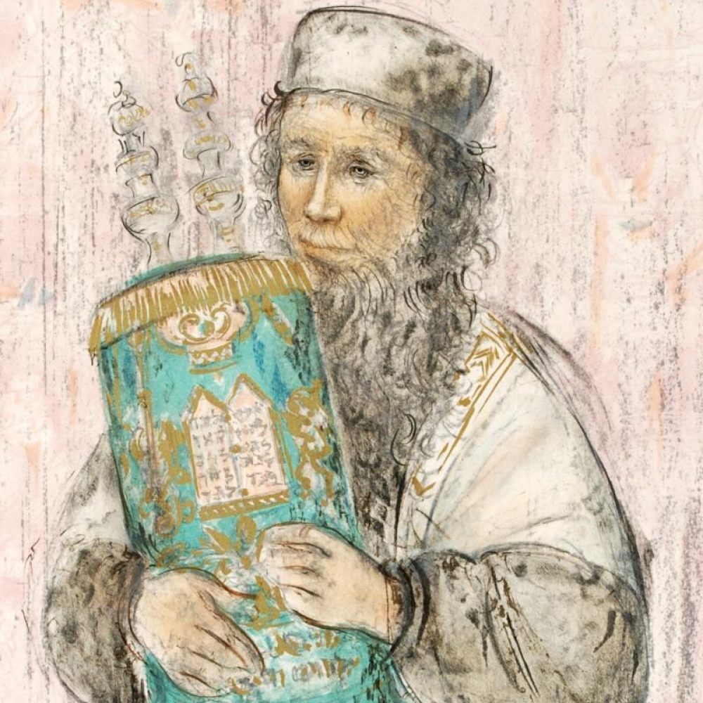 Edna Hibel Signed "Israeli Rabbi" Limited Edition 22x30 Lithograph ...