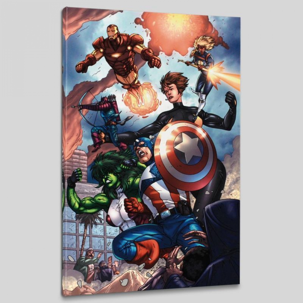 "Avengers #84" LE 18x27 Giclee on Canvas by Scott Kolins and Marvel ...