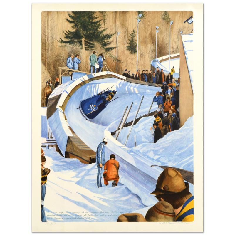 "4-Man Bobsled - 1976" LE 21x28 Lithograph by William Nelson (PA ...