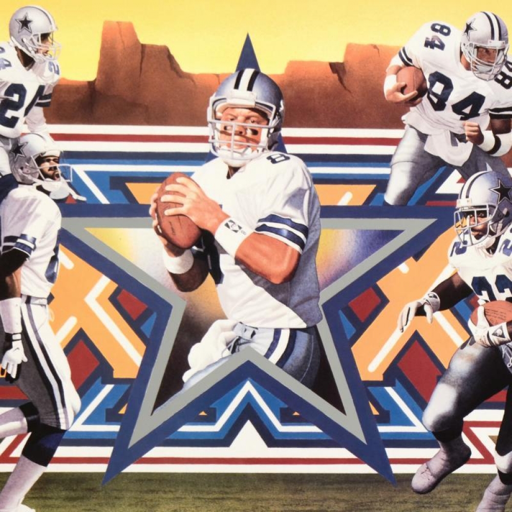 Daniel M. Smith Signed "World Champion XXX (Cowboys)" Limited Edition 21x28 Lithograph ...