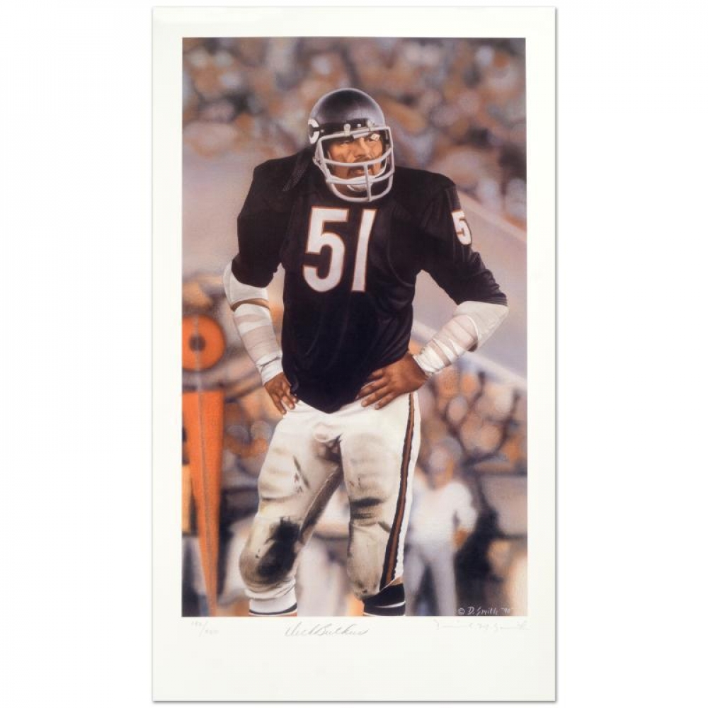 Dick Butkus & Artist Daniel M. Smith Signed Limited Edition 13x22 ...