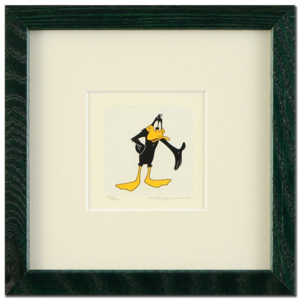 Warner Bros. 1999 "Daffy Duck" Limited Edition 8x8 Custom Framed Hand ...