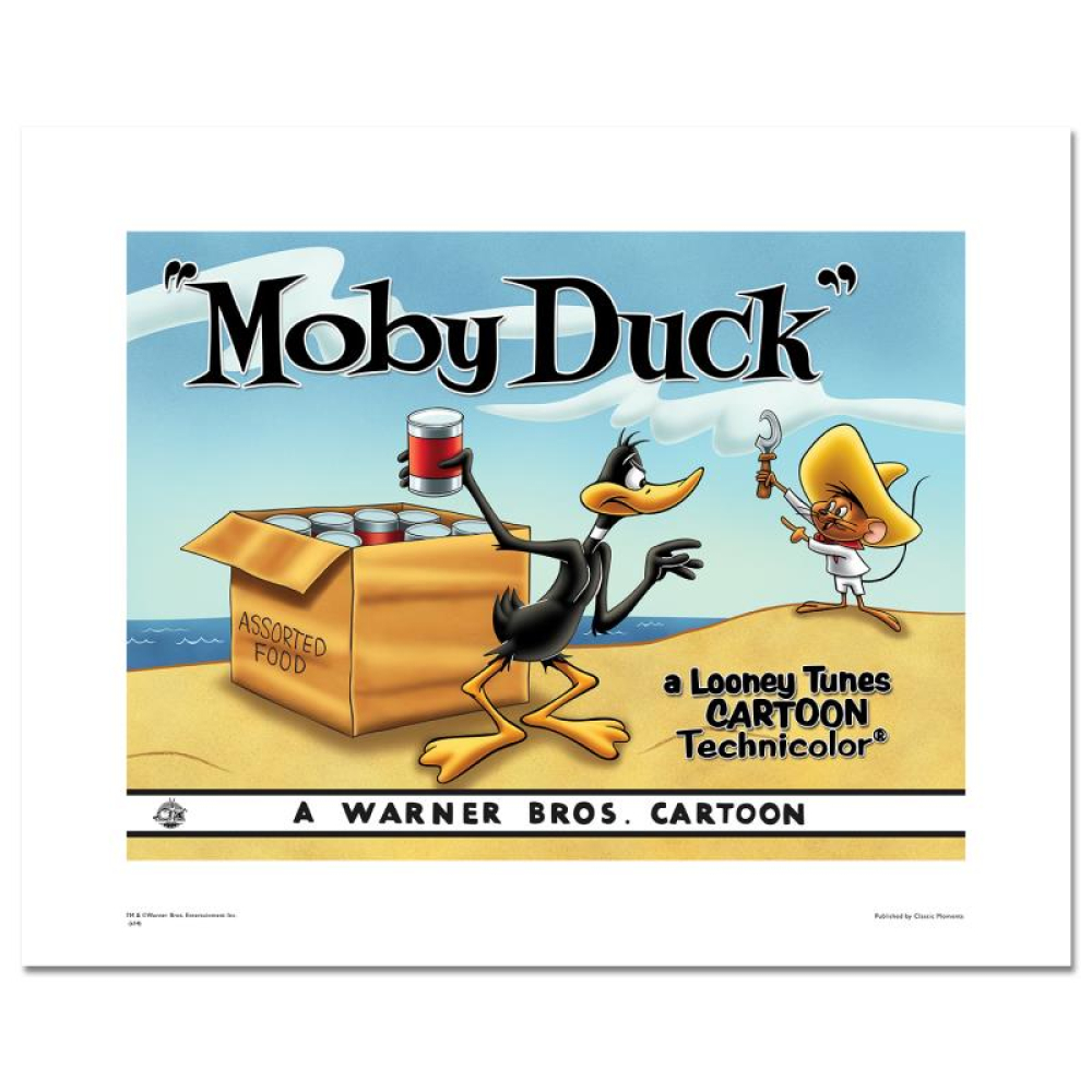 Warner Bros. "Moby Duck - Daffy Duck & Speedy Gonzales" LE 20x16 Giclee ...