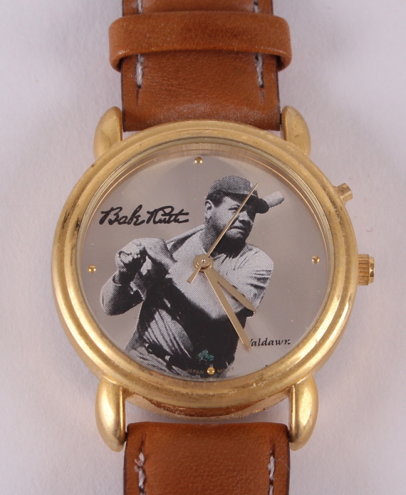 Babe Ruth Yankees Commemorative Watch with Leather Band | Pristine Auction