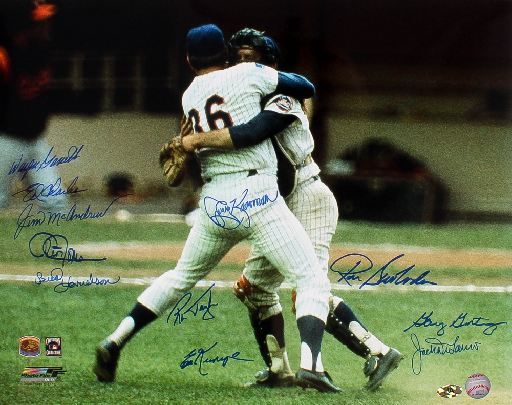 1969 Mets Team-Signed 16x20 Photo Signed By (10) with Ed Charles, Jack ...