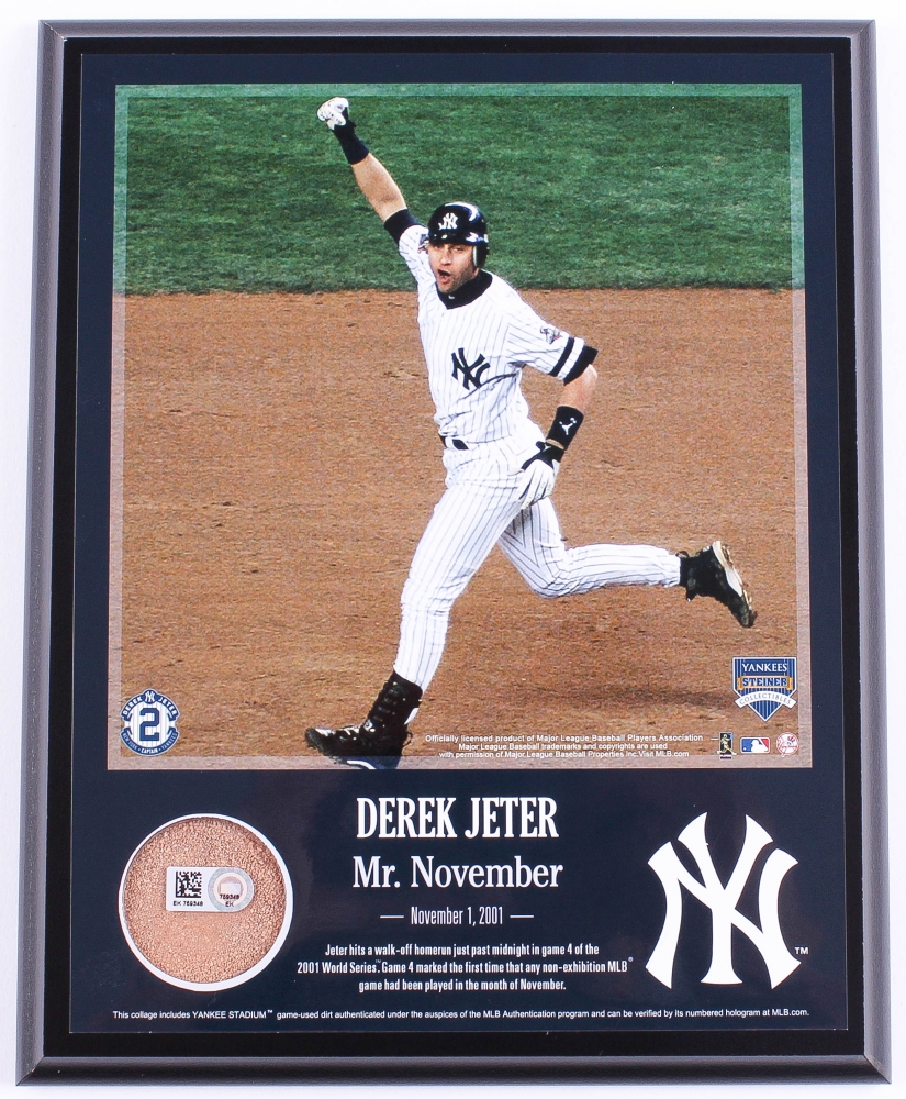 Derek Jeter Moments Mr November 8 X 10 Photo Plaque With Game