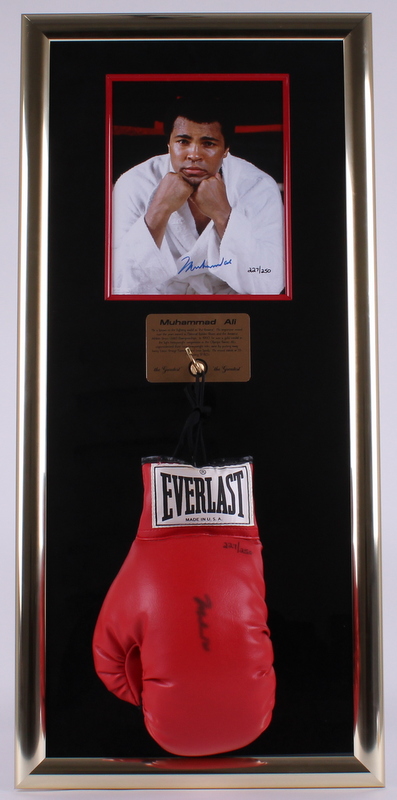 Muhammad Ali Signed LE 16x34 Custom Framed Photo Display with Signed ...