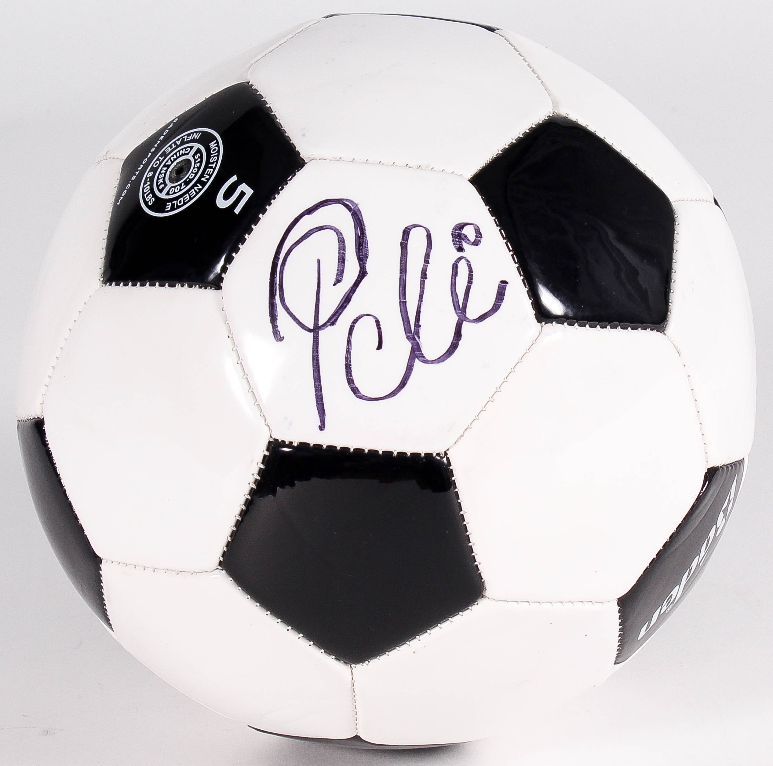 Pele Signed Baiden Soccer Ball with Display Case (PSA Hologram ...