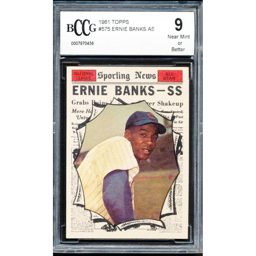 Ernie Banks 1961 Topps #575 All-Star (BCCG 9) | Pristine Auction