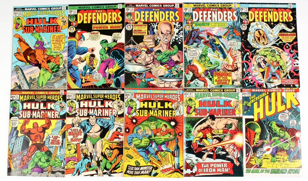 Lot of (10) Vintage Marvel Comic Books with The Incredible Hulk, The ...