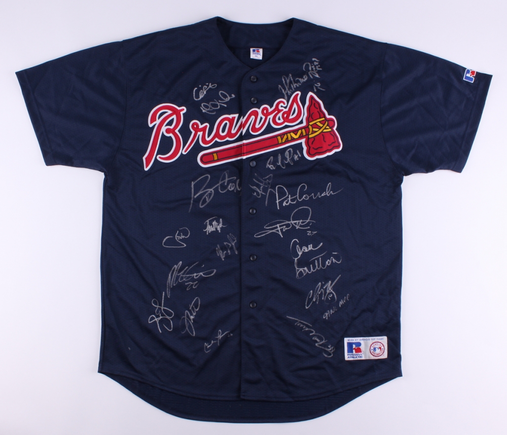 2004 Braves Team-Signed Jersey with (19) Signatures Including Paul Byrd ...