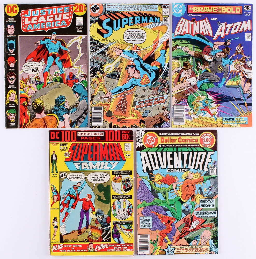 Lot of (5) Vintage DC Comic Books with 1972 Justice League of America ...