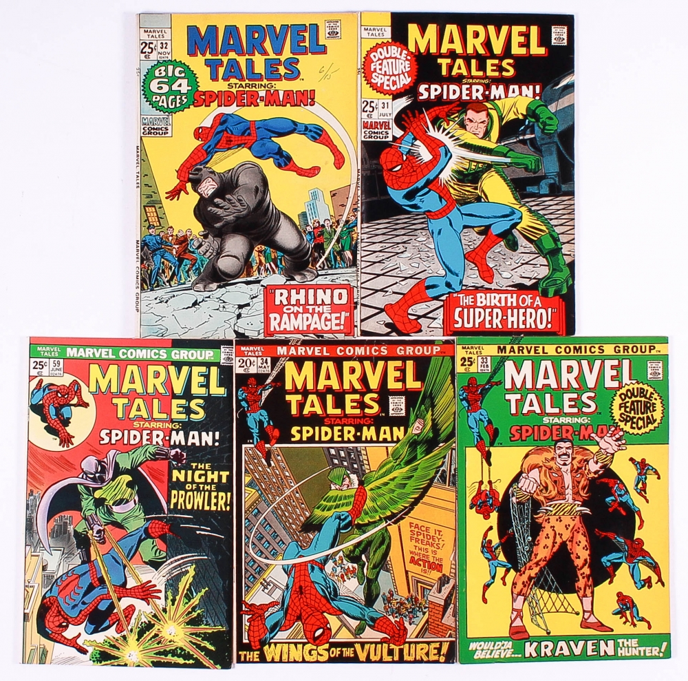Lot of (5) Vintage "Marvel Tales" Comic Books Featuring Spider-Man ...