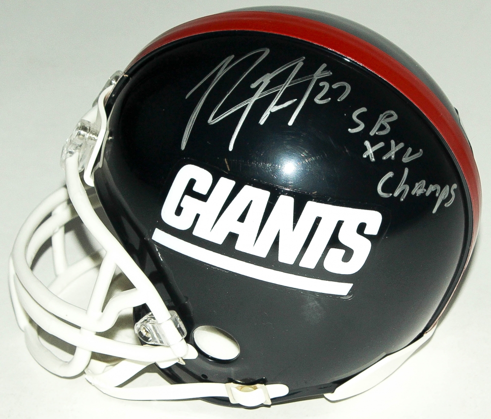 Rodney Hampton Signed Giants Mini Helmet Inscribed "SB XXV Champs ...
