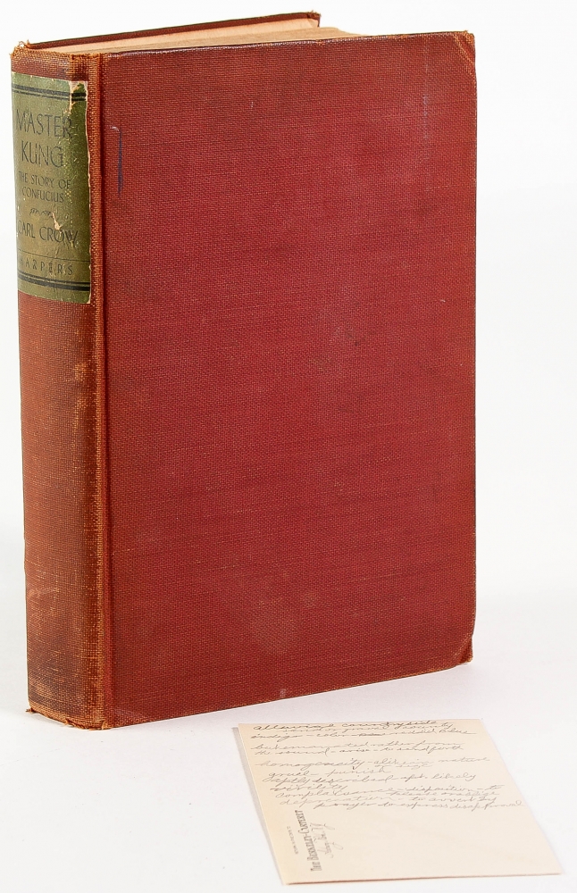 Meyer Lansky's Personal Copy of "Master Kung - The Story of Confucius ...