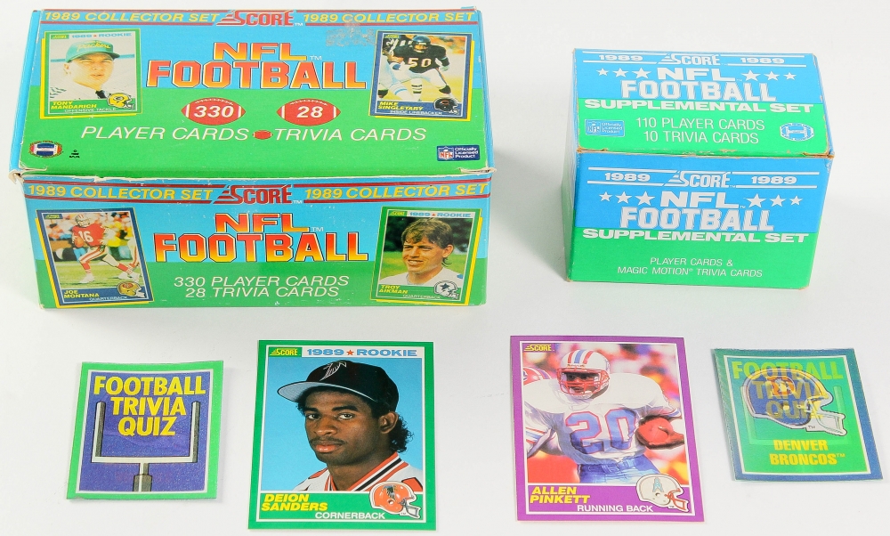 Lot of (2) Complete Sets of 1989 Score Football Cards with 1989 Score ...
