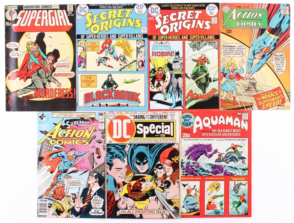 Lot of (7) Vintage DC Comic Books Includes 1968 Action Comics #367 ...