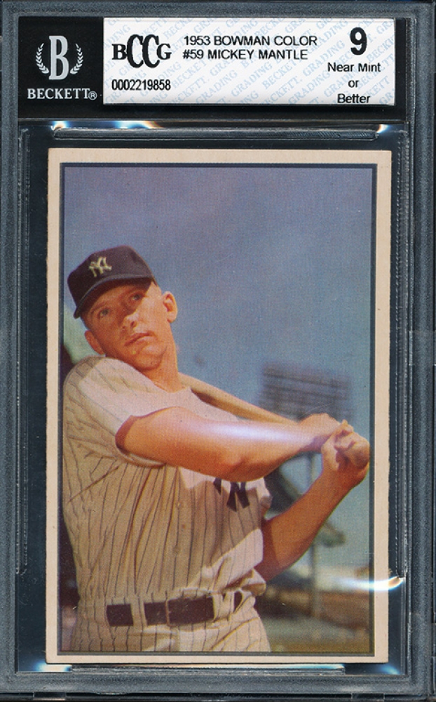 Mickey Mantle 1953 Bowman Color #59 (BCCG 9) | Pristine Auction